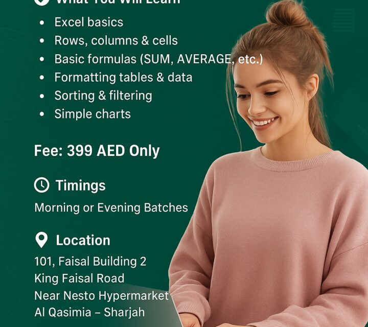 Excel Chart Tools Course In Al Qasimia - Gulf News Classifieds